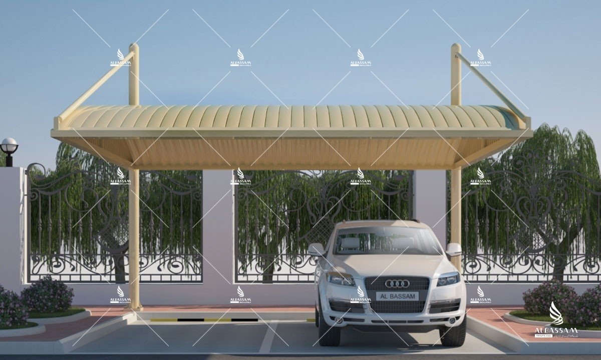 ALUMINIUM ARCH SHADE CAR PARKING SHADE - ALBASSAM Tents & Structural ...