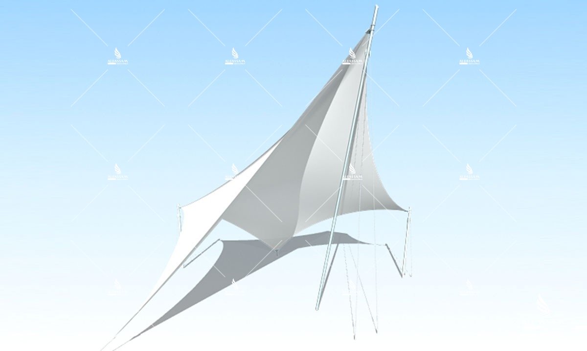 STRUCTURAL TENSION SAIL SHADE - ALBASSAM Tents & Structural Systems, UAE