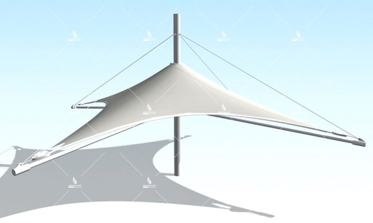 STRUCTURAL TENSION SAIL SHADE - ALBASSAM Tents & Structural Systems, UAE
